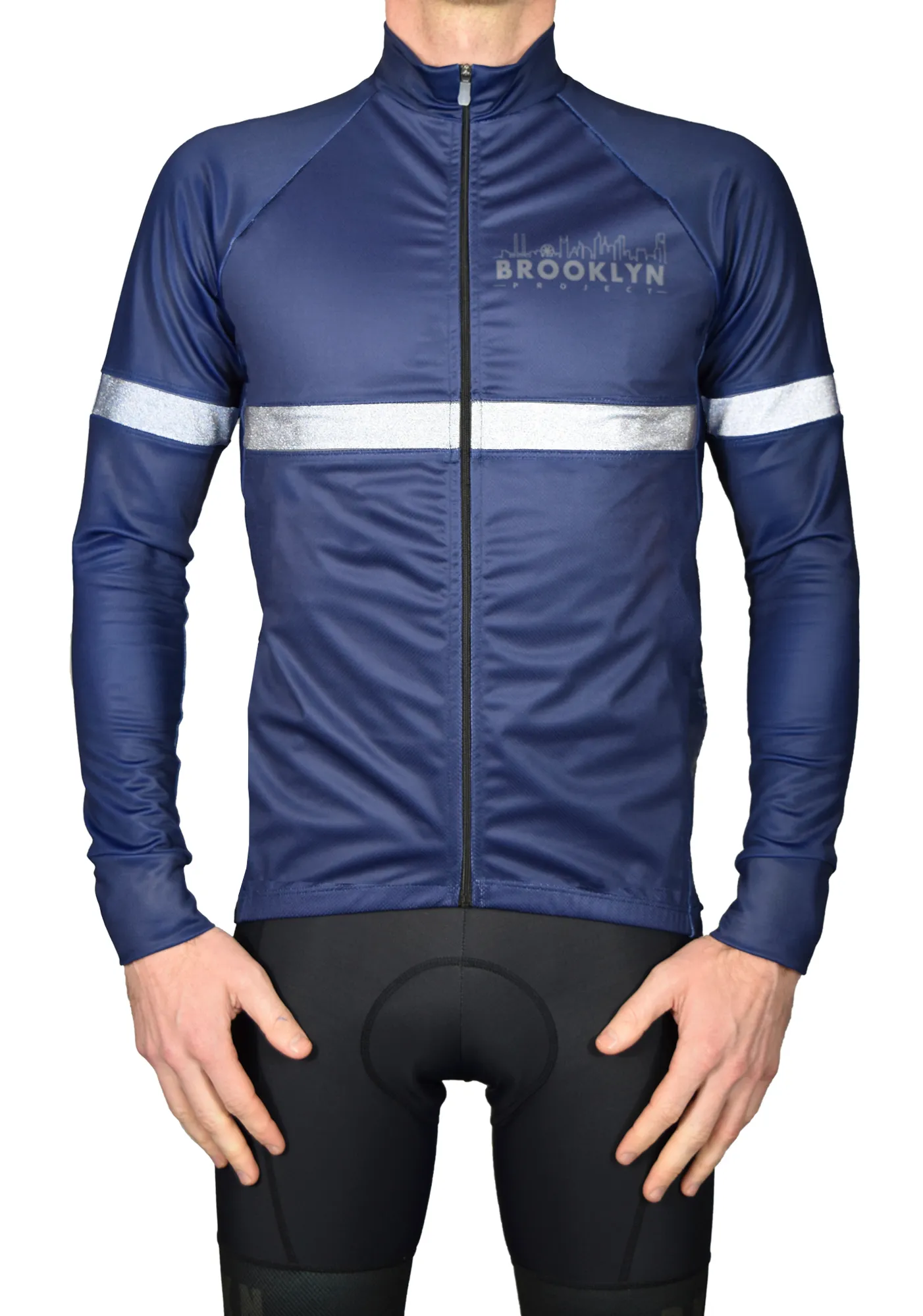 Men's Pro Long Sleeve Xtreme Front Thermal Reflective Jacket Navy